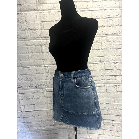 PacSun | Skirts | Pacsun Patchwork Denim Skirt | Poshmark